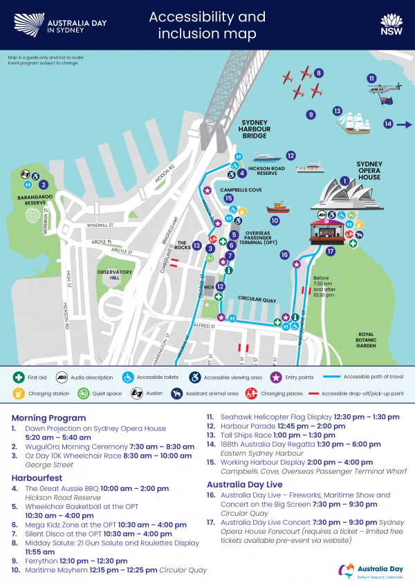 ♿Accessibility and inclusion information - Australia Day in NSW